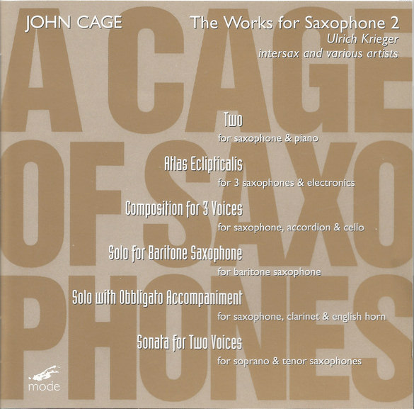 John Cage – A Cage of Saxophones 2 – Soundohm