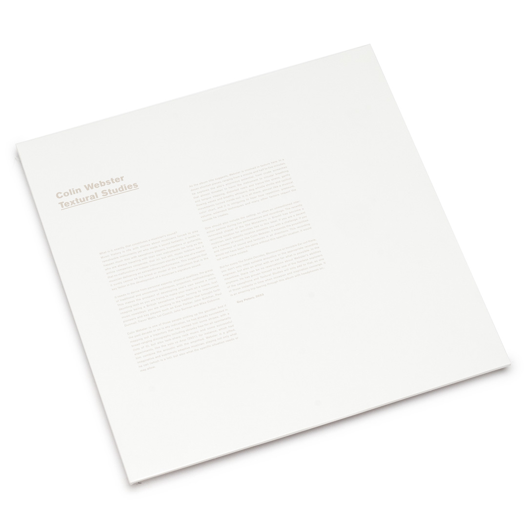 Colin Webster – Textural Studies (LP) – Soundohm